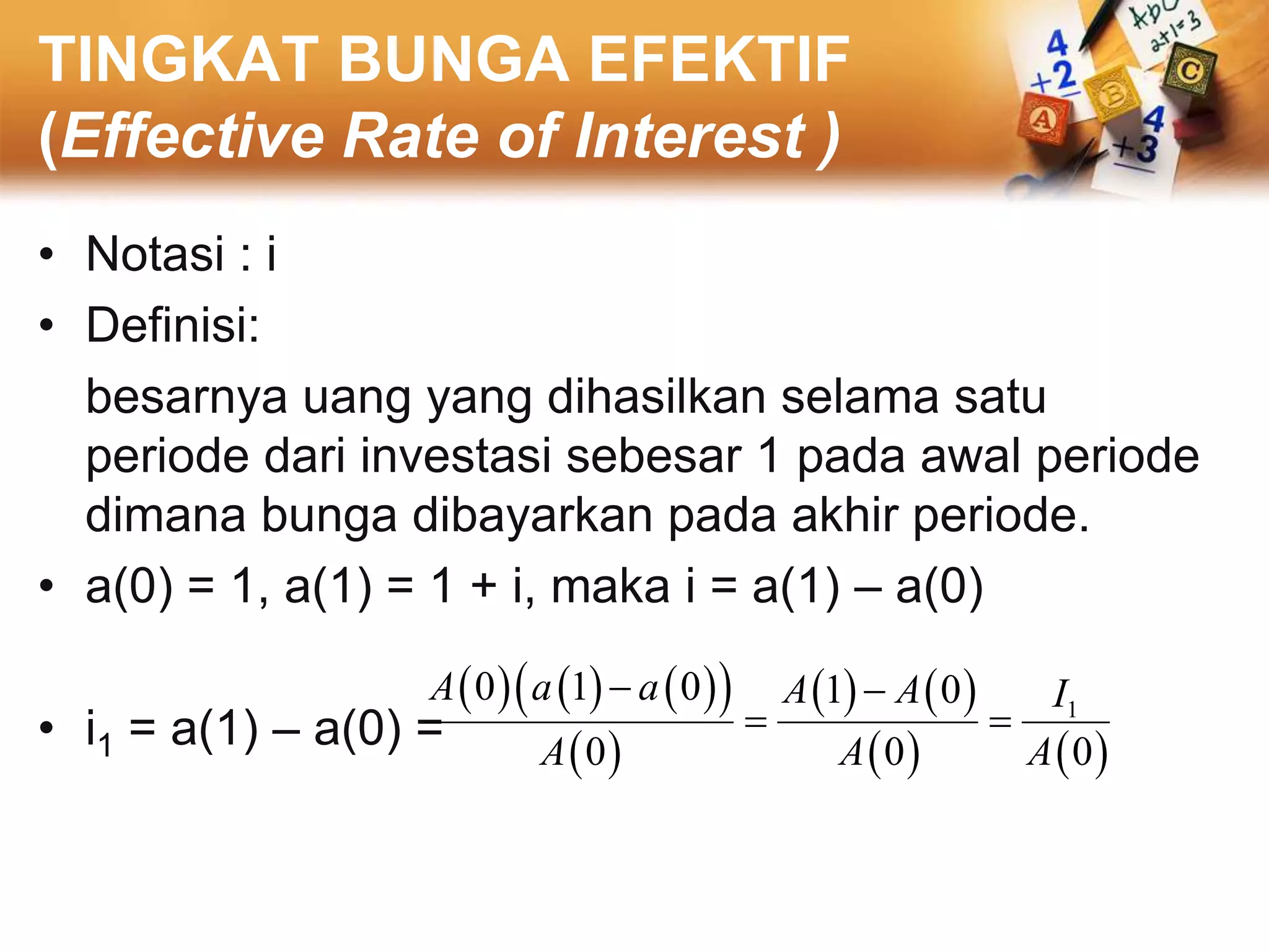 faktor akumulasi berbagai jenis bunga | PPTX