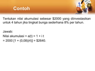 faktor akumulasi berbagai jenis bunga | PPTX