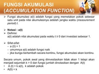 faktor akumulasi berbagai jenis bunga | PPTX
