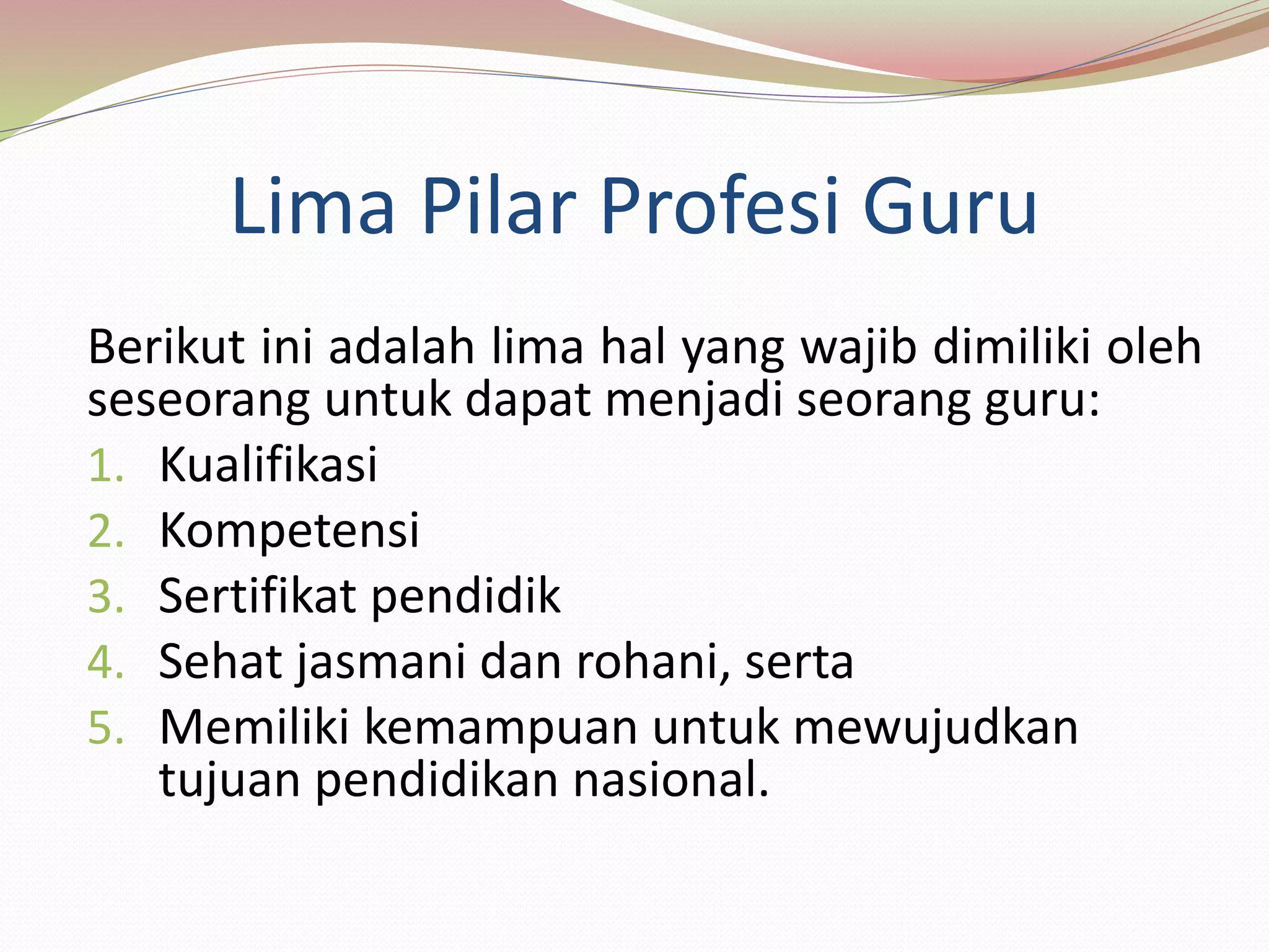 sekilas tentang profesi guru | PPTX