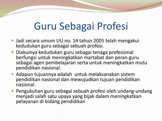 sekilas tentang profesi guru | PPTX