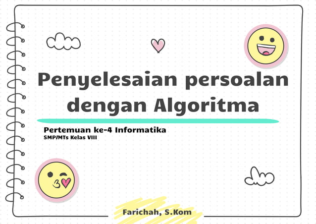 Penyelesaian persoalan dengan algoritma | PDF