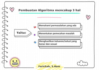 Penyelesaian persoalan dengan algoritma | PDF