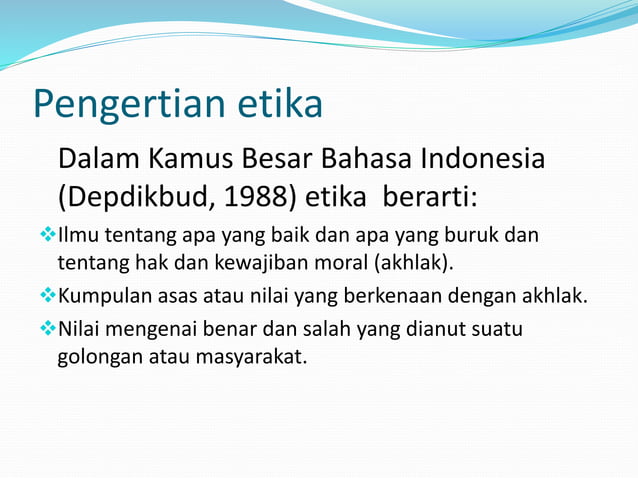 pengertian etika | PPTX