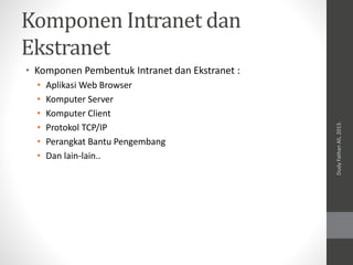 Information System Security - Komponen Intranet dan Ekstranet | PPTX