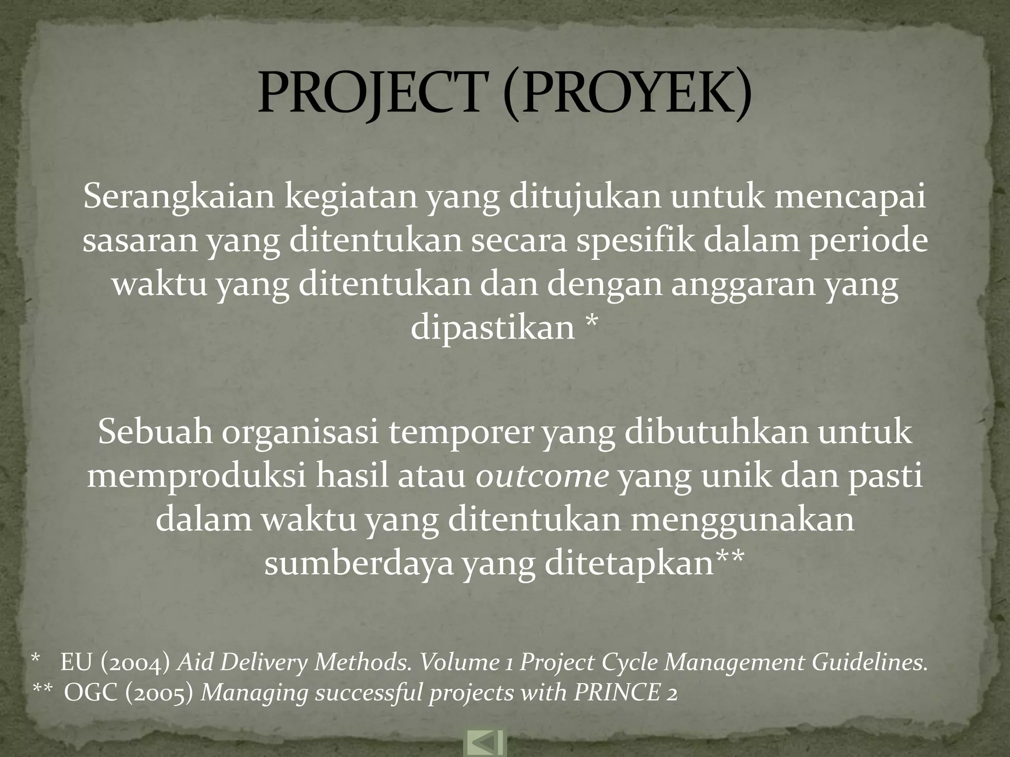 Pertemuan ke 6 & 7 - logical framework approach | PDF