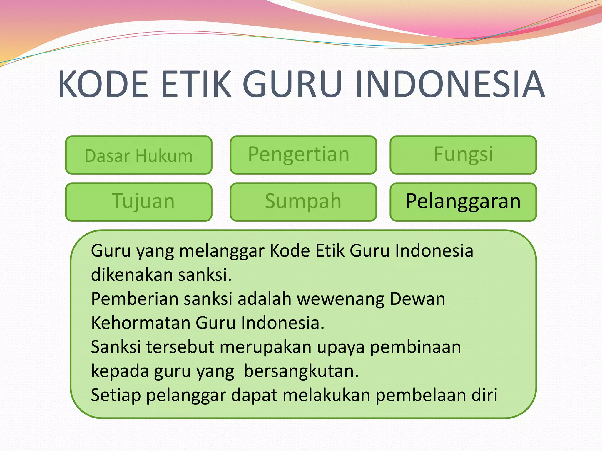 kode etik guru indonesia | PPTX