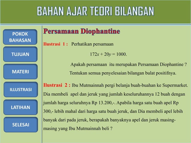 Teori Bilangan Pertemuan ke 8 | PPTX