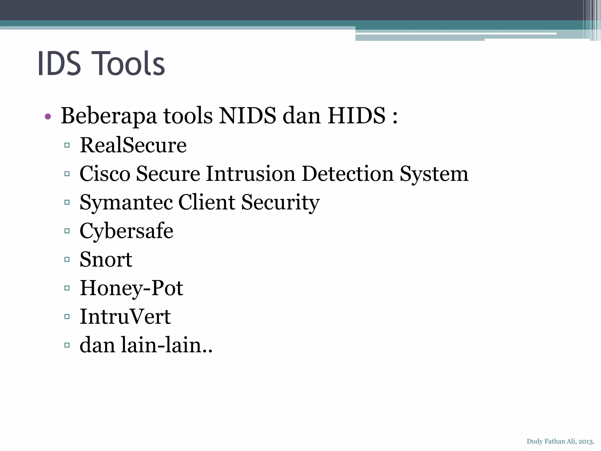 Information System Security - Serangan dan Pengawasan | PPTX