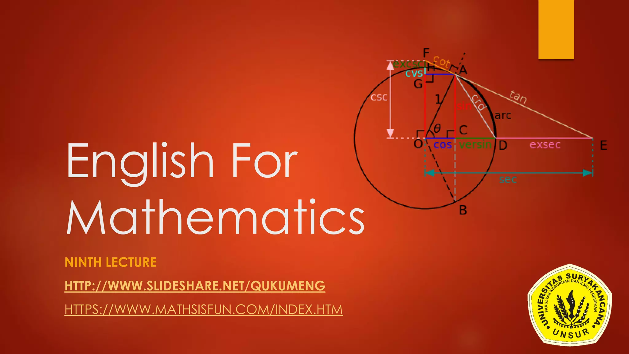 English for Math | PDF