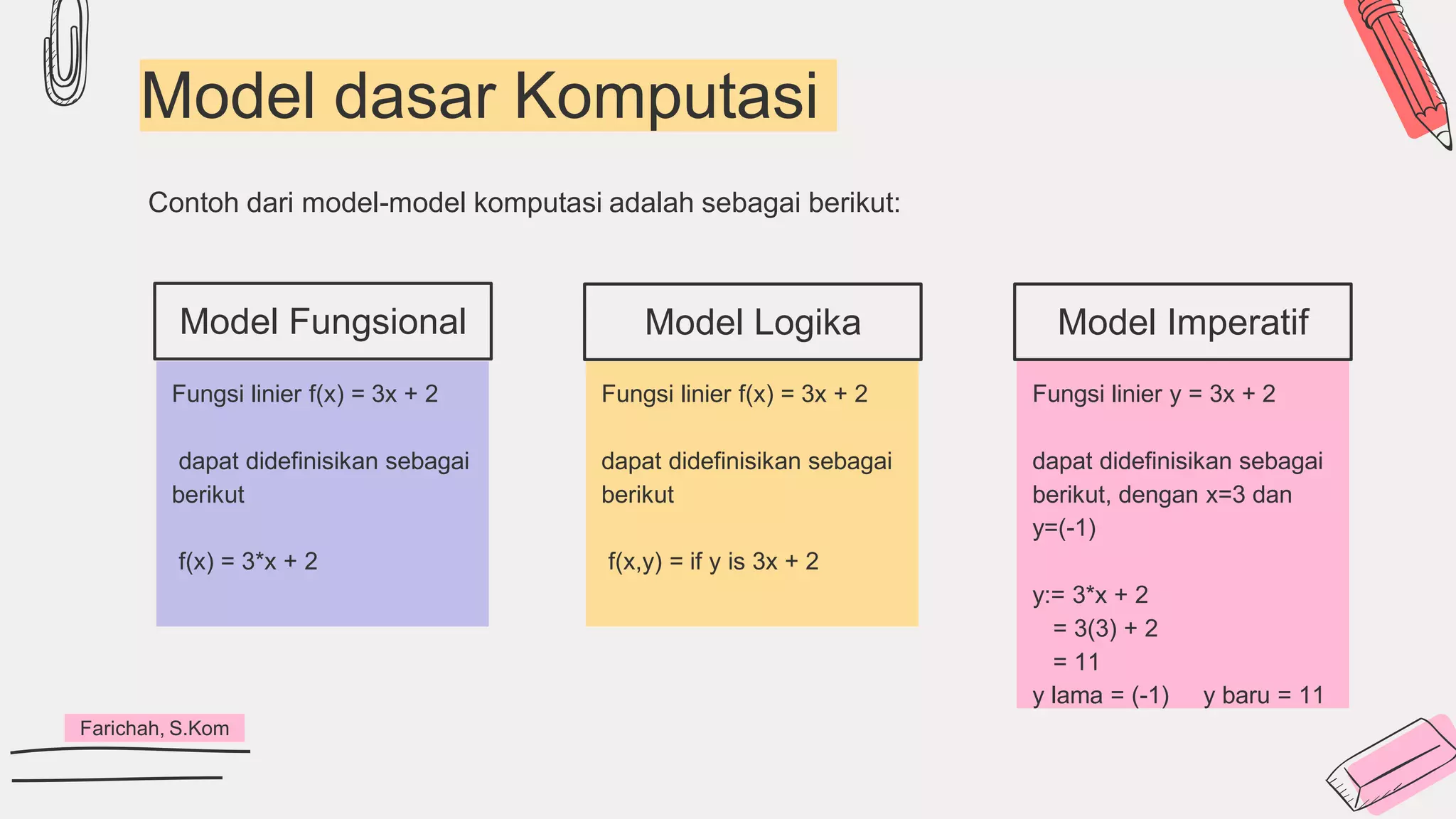 Model Komputasi Umum Kelas 9 | PDF
