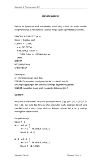 metode greedy | PDF