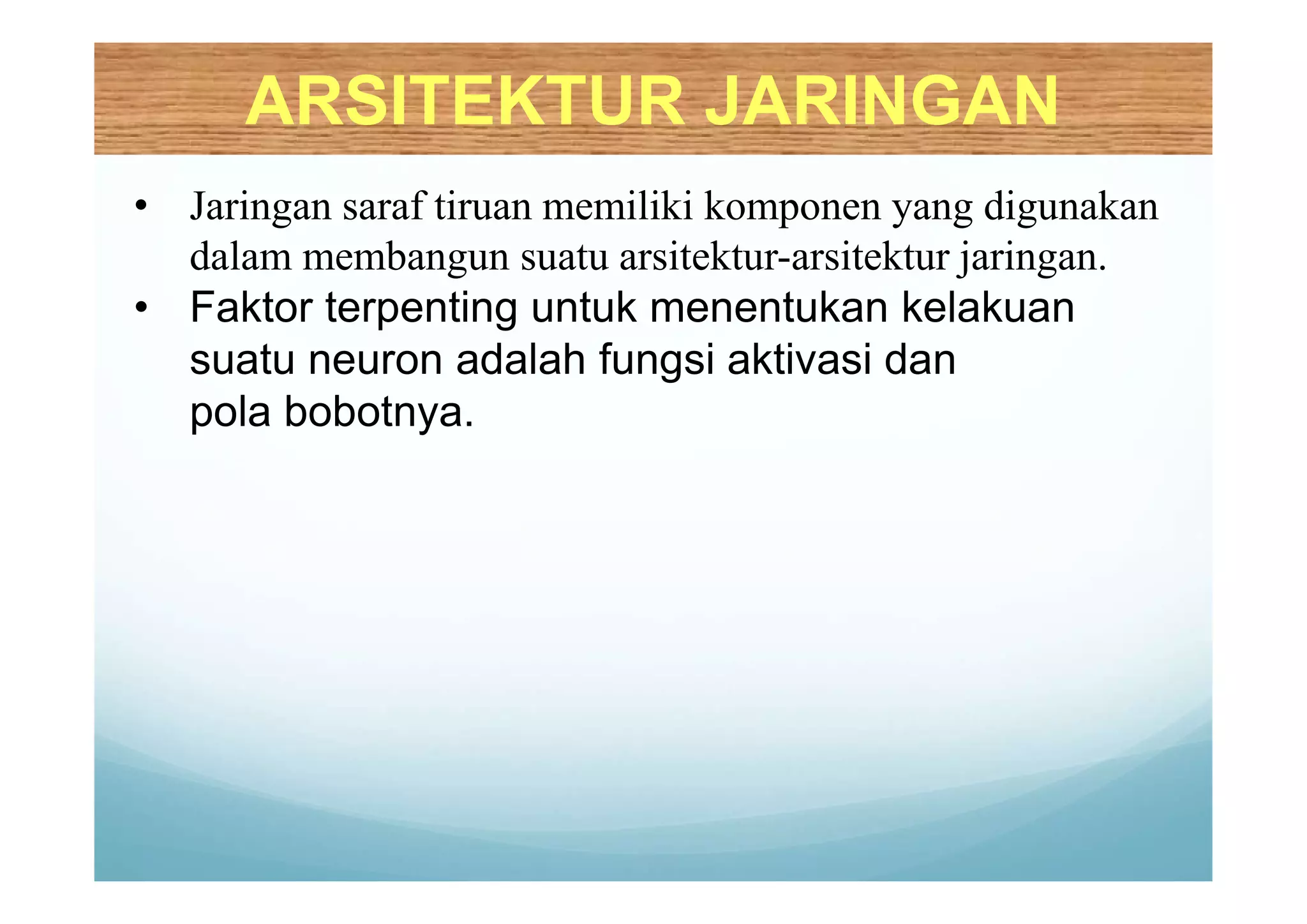 Jaringan Syaraf Tiruan (JST) | PDF