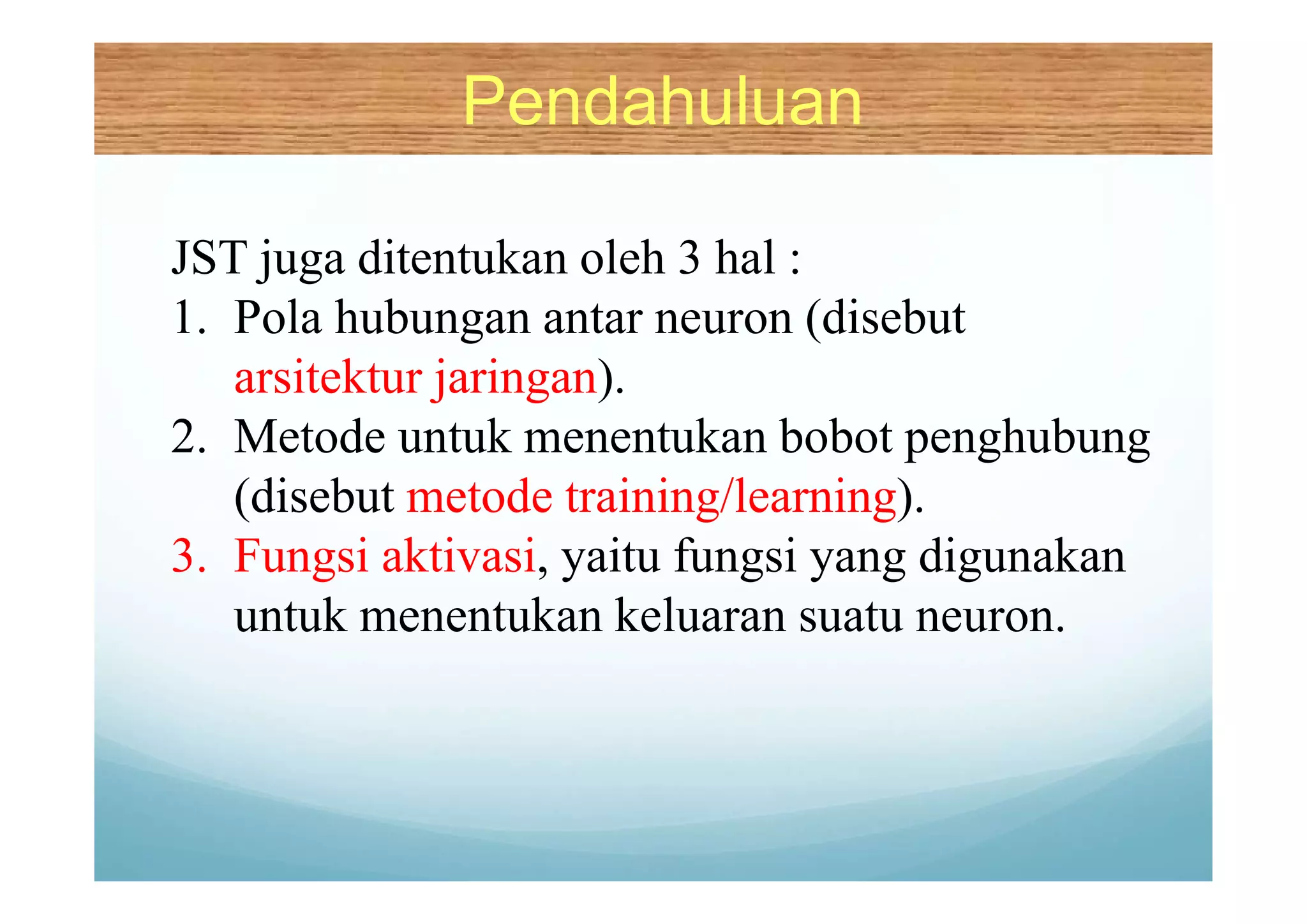 Jaringan Syaraf Tiruan (JST) | PDF