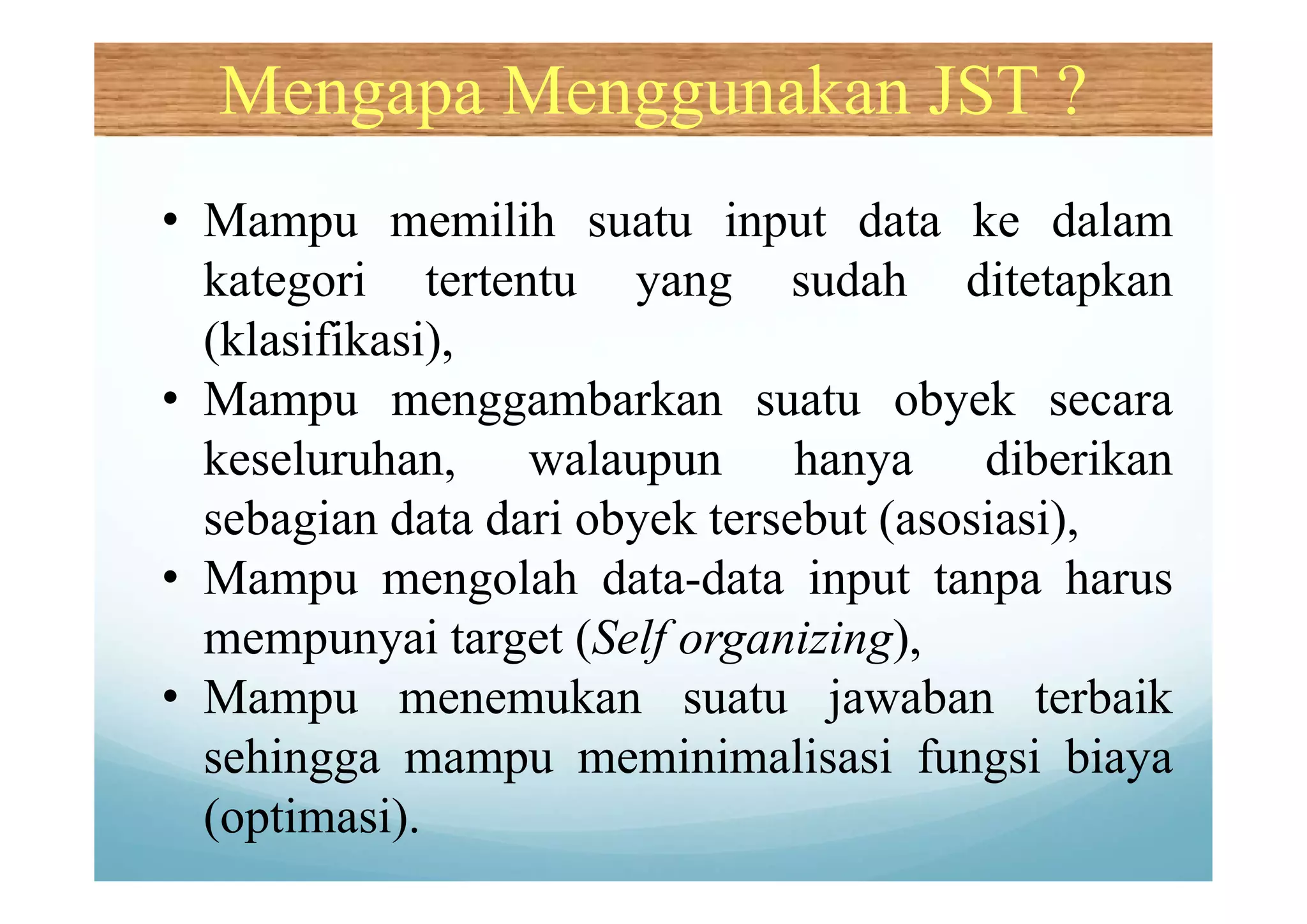 Jaringan Syaraf Tiruan (JST) | PDF
