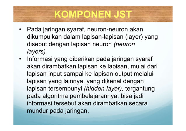 Jaringan Syaraf Tiruan (JST) | PDF