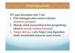 Jaringan Syaraf Tiruan (JST) | PDF