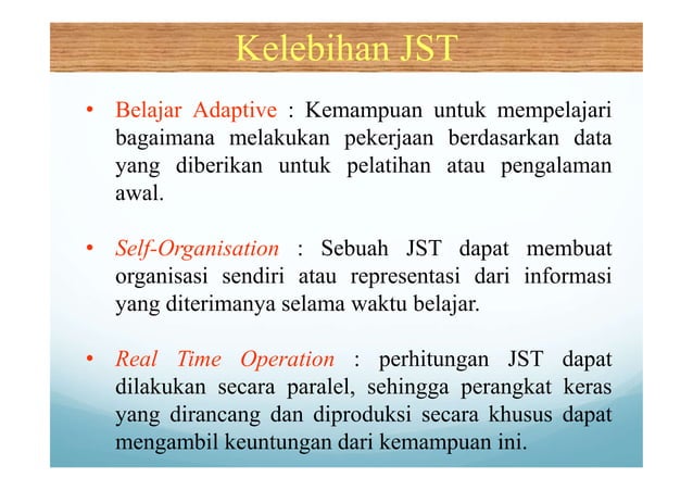 Jaringan Syaraf Tiruan (JST) | PDF