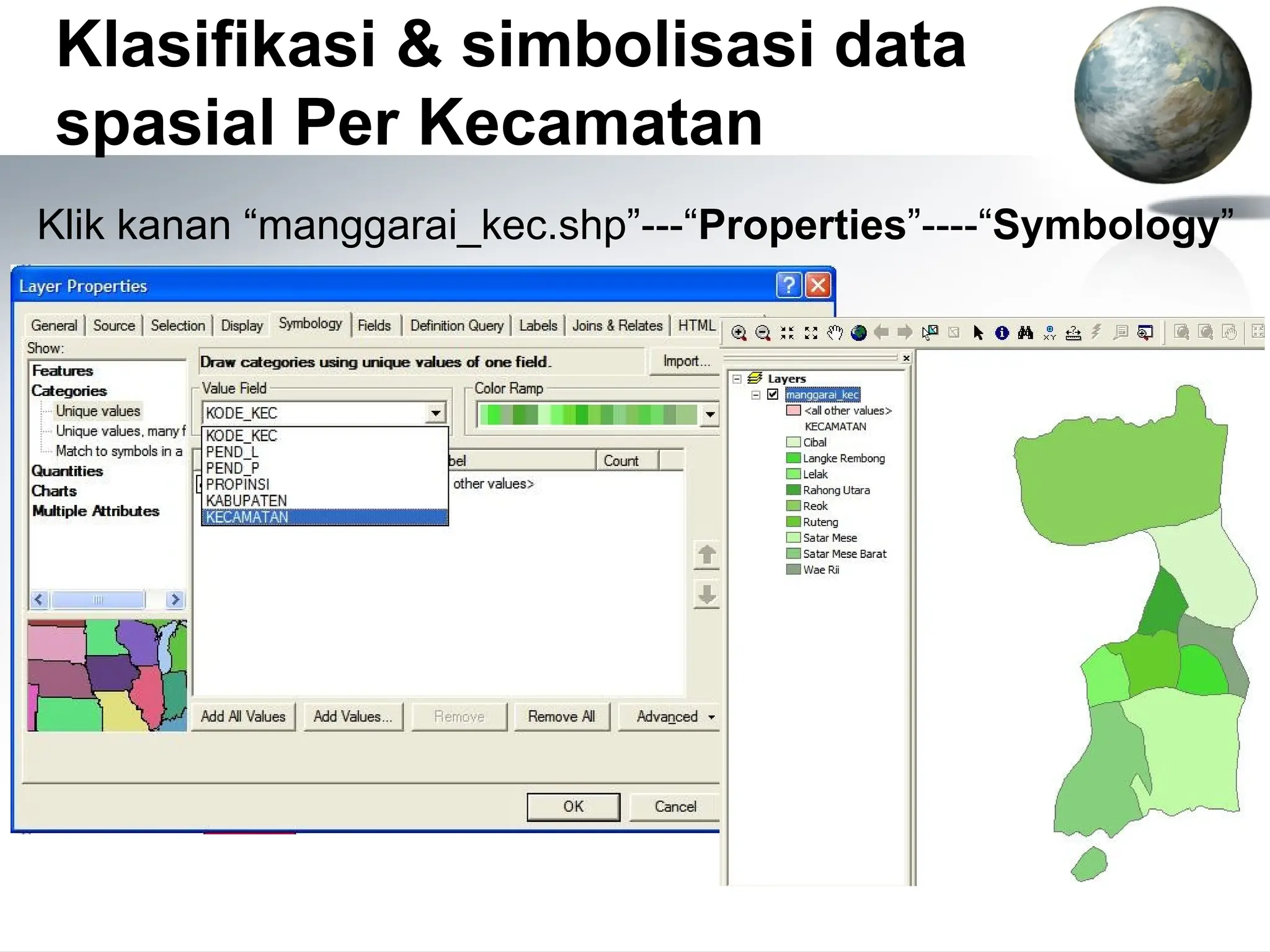 pengenalan arcgis dalam bentuk data spasial | PPT