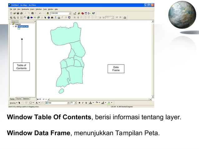 pengenalan arcgis dalam bentuk data spasial | PPT