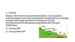 gunung pegunungan, relif, bukit perbukitan.pptx