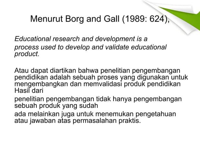 Penelitian Pengembangan (Research and Development) | PPTX