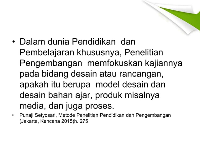 Penelitian Pengembangan (Research and Development) | PPTX