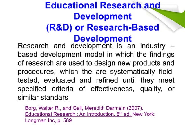 Penelitian Pengembangan (Research and Development) | PPTX
