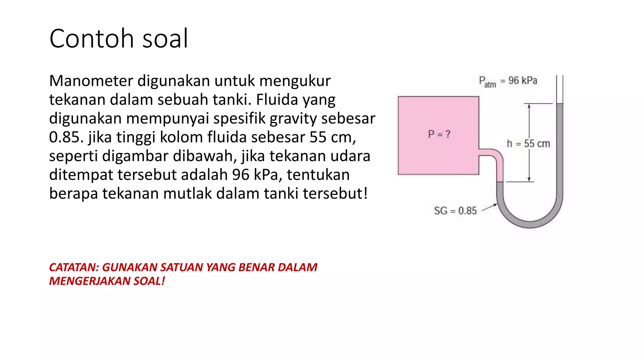 Pertemuan ketiga tekanan dan fluida statik | PPTX