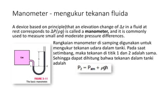 Pertemuan ketiga tekanan dan fluida statik | PPTX