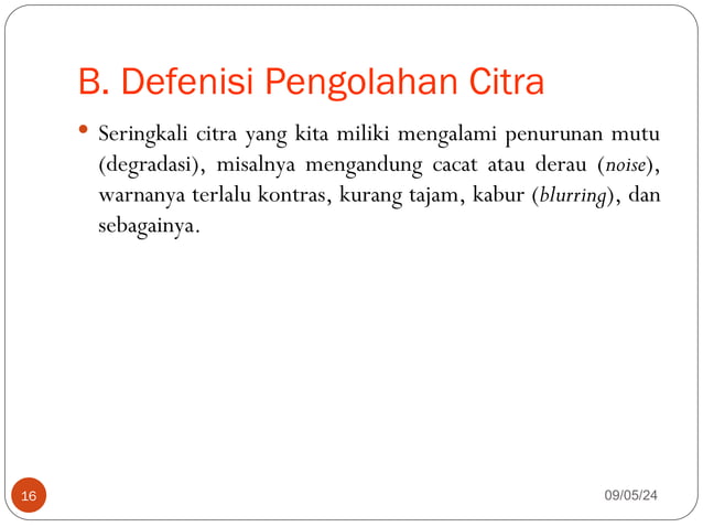 Pengolahan Citra PowerPoint Presentation | PPT