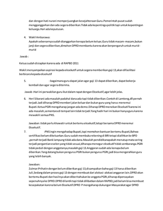 Pertemuan pgri dengan dprd kab | PDF