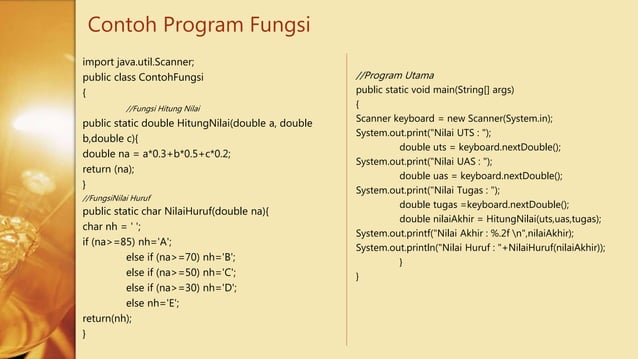 Pertemuan vi (Function Java) | PPTX