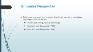 Pertemuan viii Sorting | PPTX
