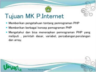 Pertemuan vii pengantar php | PPTX