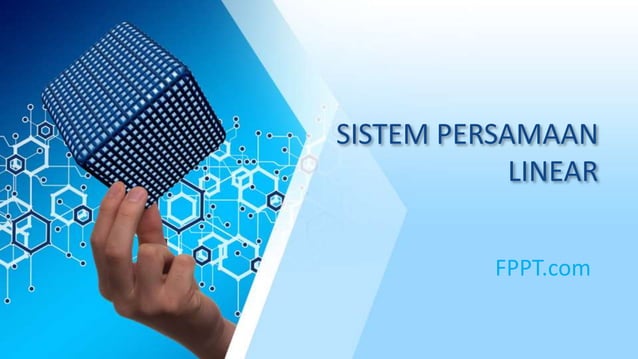 Pertemuan v sistem persamaan linier | PPT
