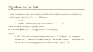 Insertion Sort | PPTX