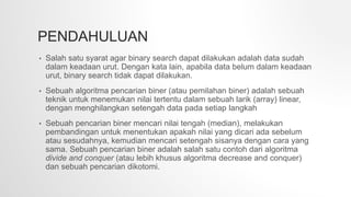 Binary Search pada Java | PPTX