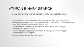 Binary Search pada Java | PPTX