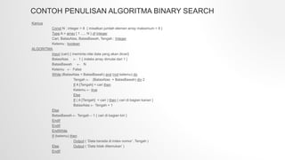 Binary Search pada Java | PPTX