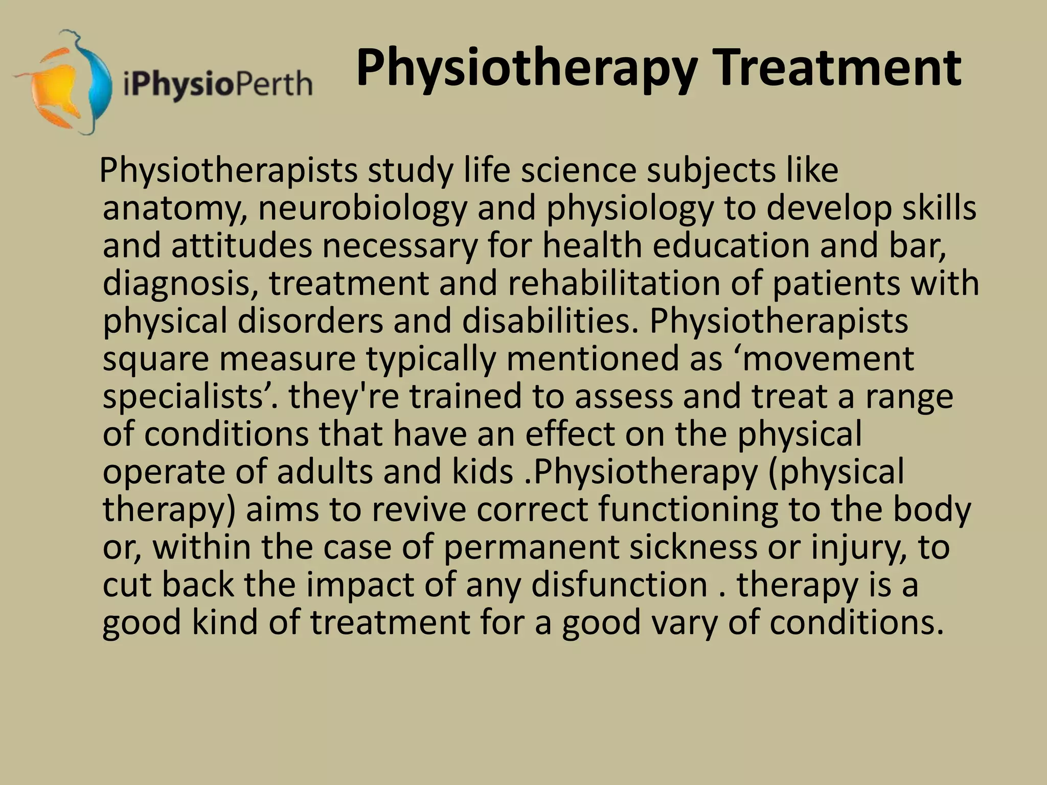 perth physiotherapy | PPTX