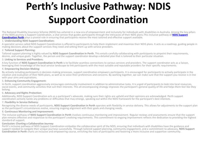 Perth’s Inclusive Pathway NDIS Support Coordination.pptx