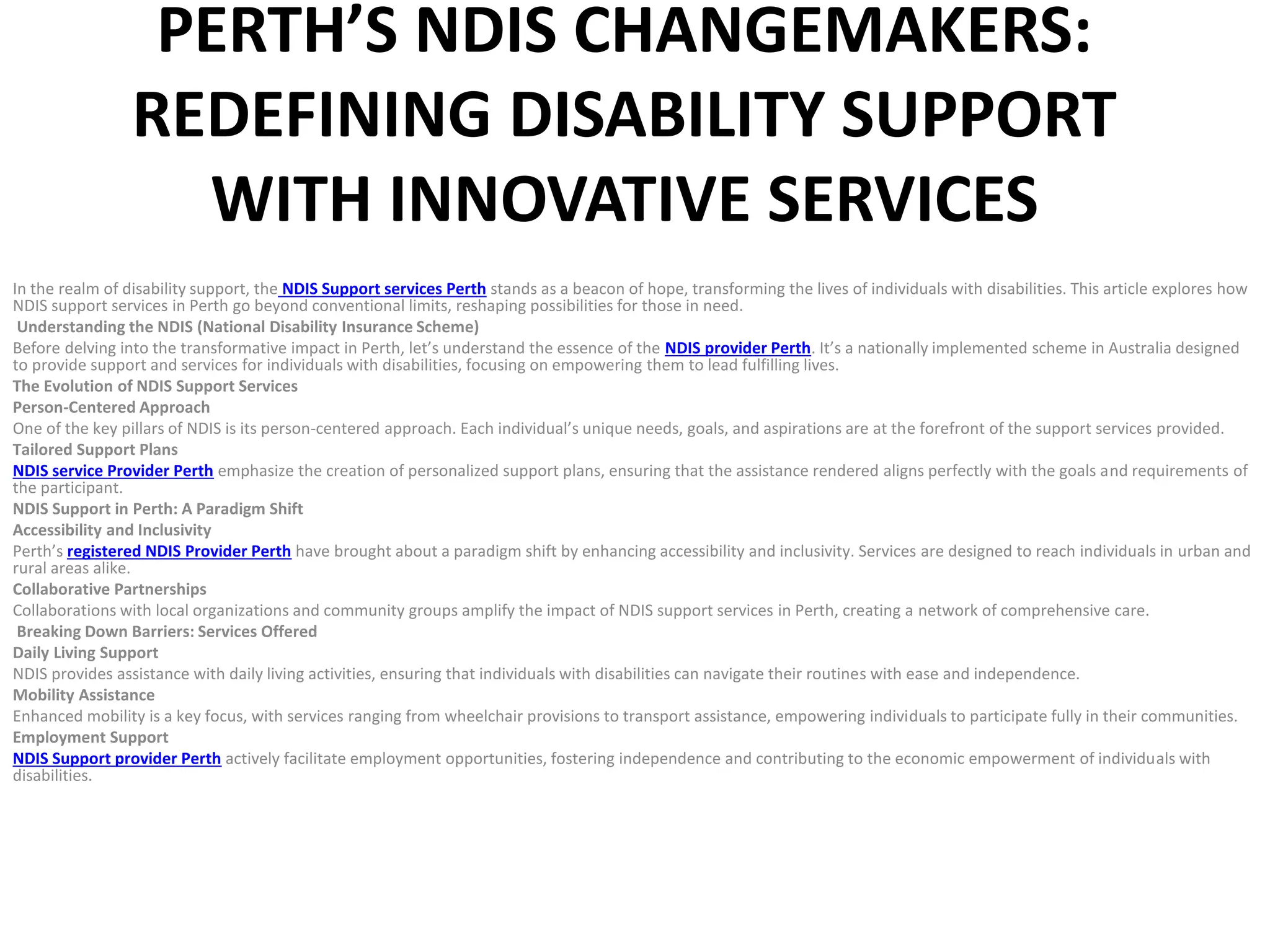 PERTH’S NDIS CHANGEMAKERS REDEFINING DISABILITY SUPPORT WITH INNOVATIVE ...