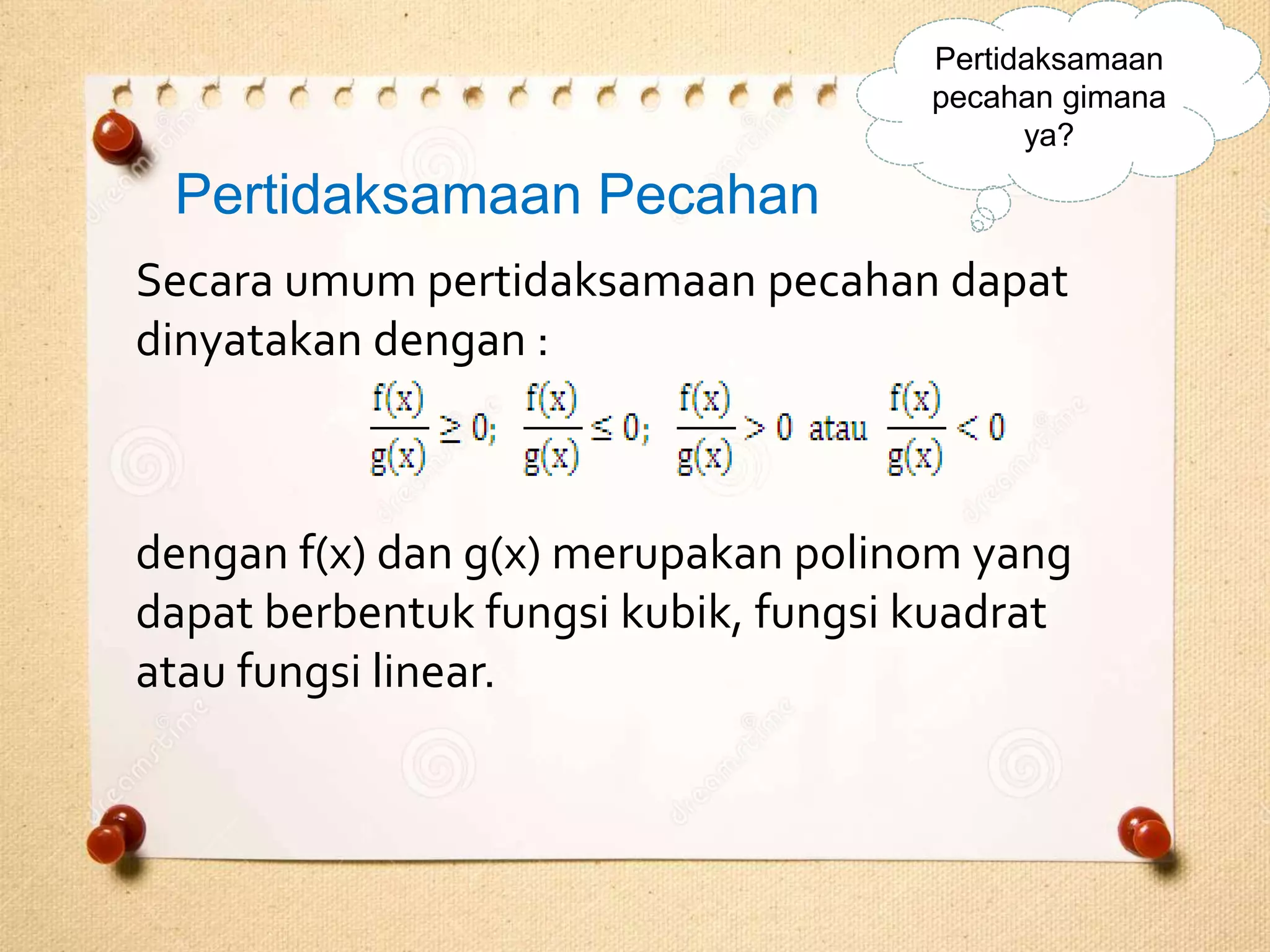 Pertidaksamaan Rasional, Irrasional dan Mutlak | PPTX
