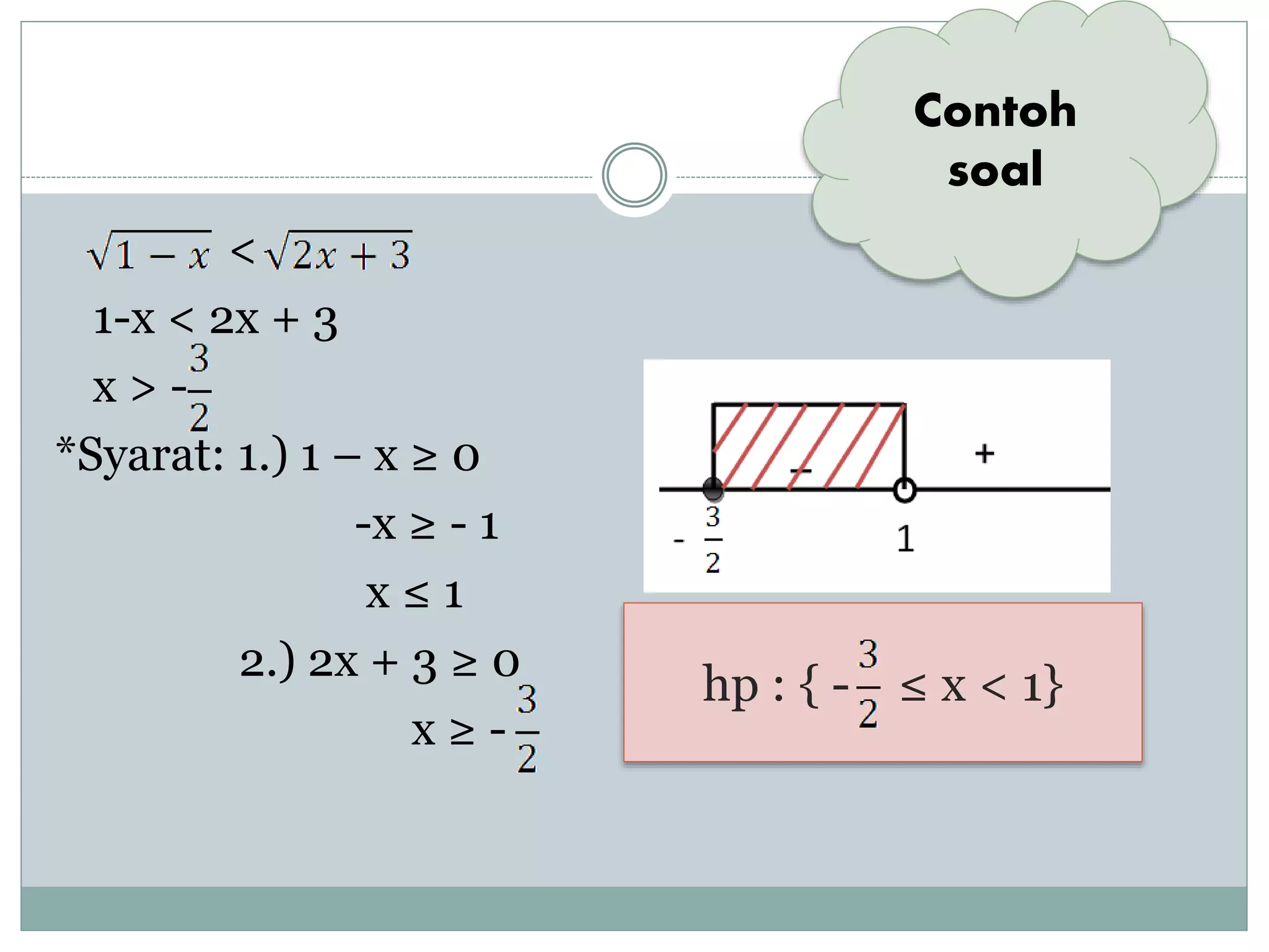 Pertidaksamaan Rasional, Irrasional dan Mutlak | PPTX