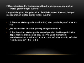 Pertidaksamaan kuadrat | PPT