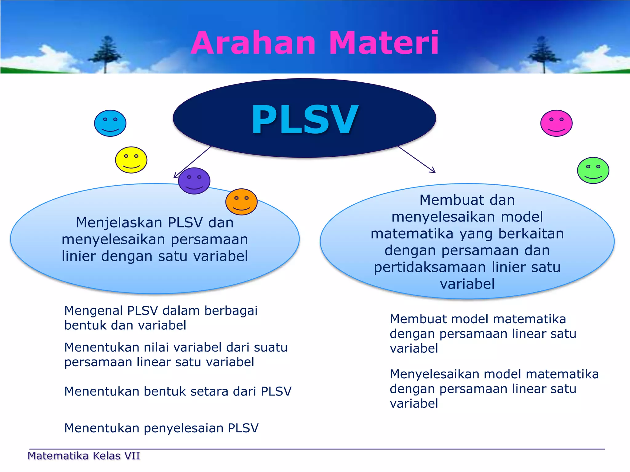 Pertidaksamaan linear satu variabel | PPTX