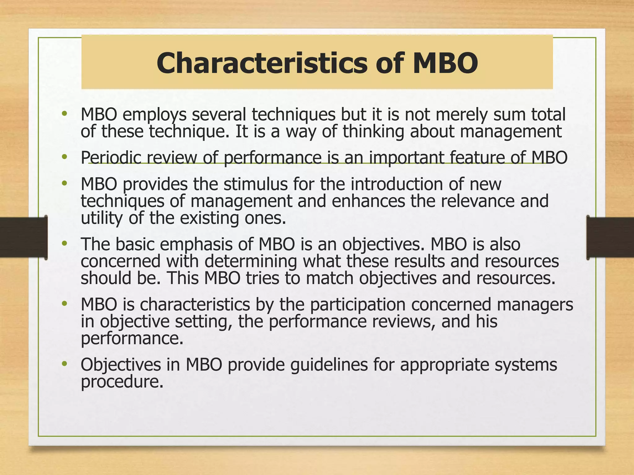 PERT MBO GANTT CHART | PPTX