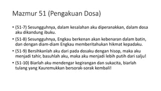 Pertobatan Daud Dalam Mazmur 51, yang membawa pemulihan.pptx