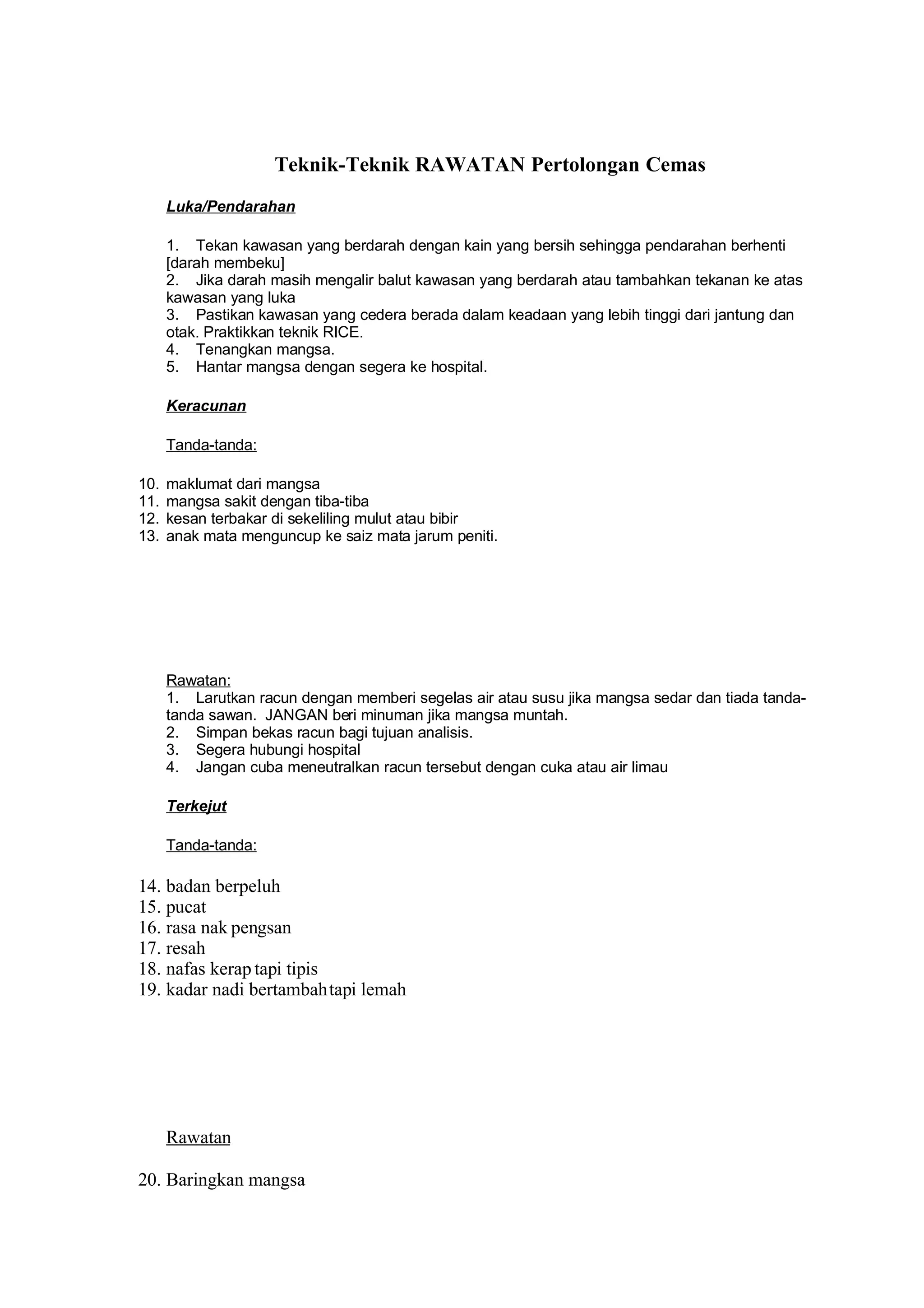 Pertolongan Cemas | DOC